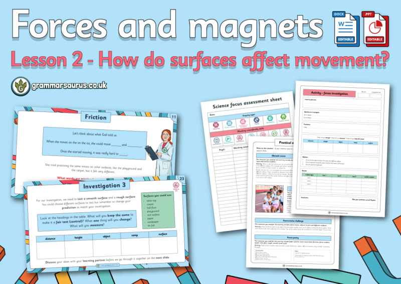 Year 3 Science - Forces and Magnets - How do surfaces affect movement ...