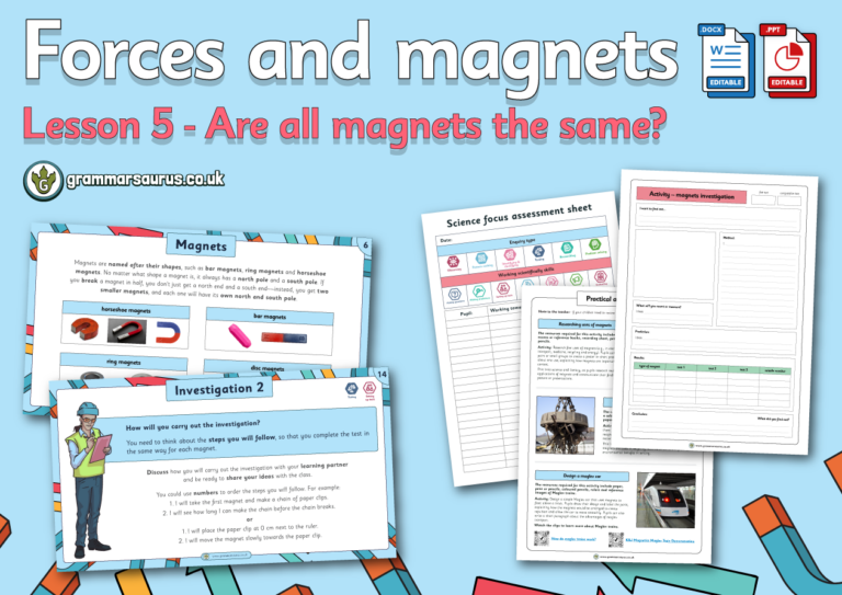Year 3 Science - Forces and Magnets - Are all magnets the same? Lesson ...