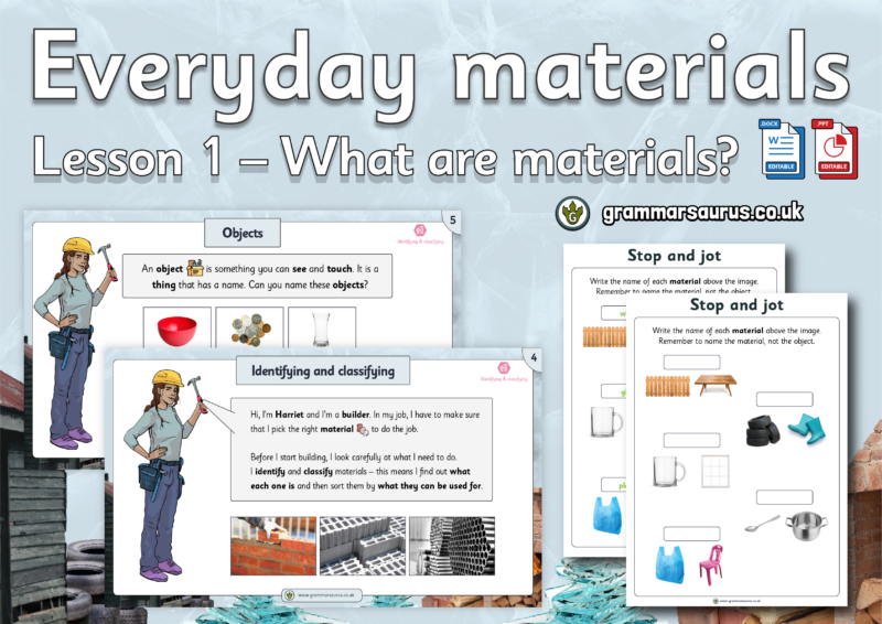 Year 1 Science - Everyday materials - What are materials? Lesson 1 ...