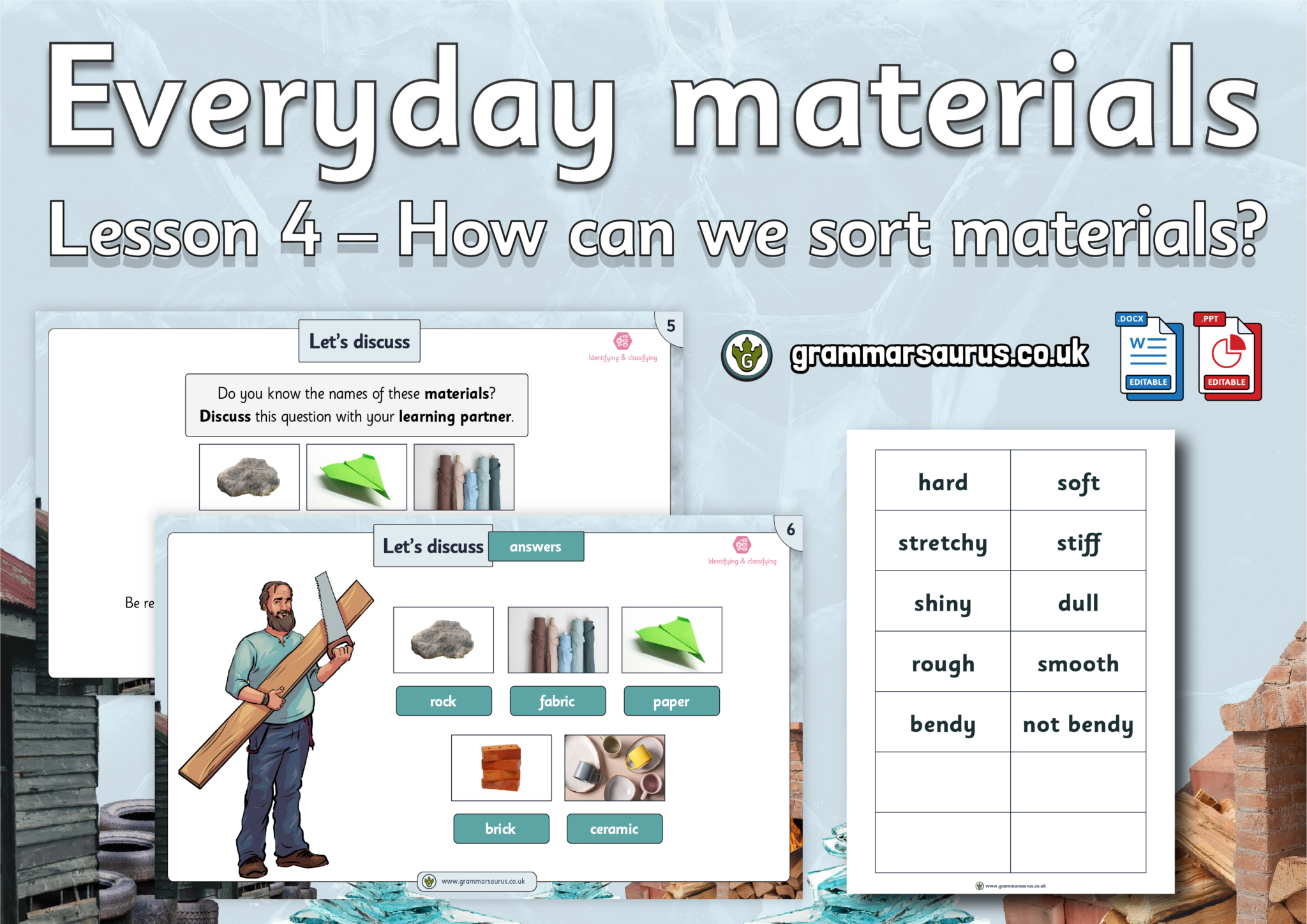 Year 1 Science - Everyday materials - How can we sort materials? Lesson ...