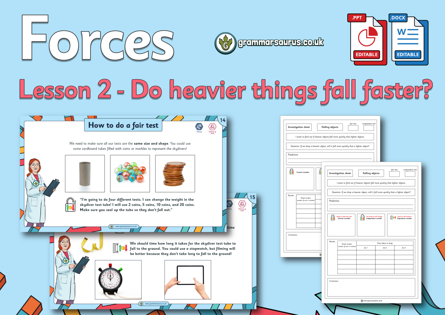 Year 5 Science - Forces - Do heavier things fall faster? Lesson 2 ...
