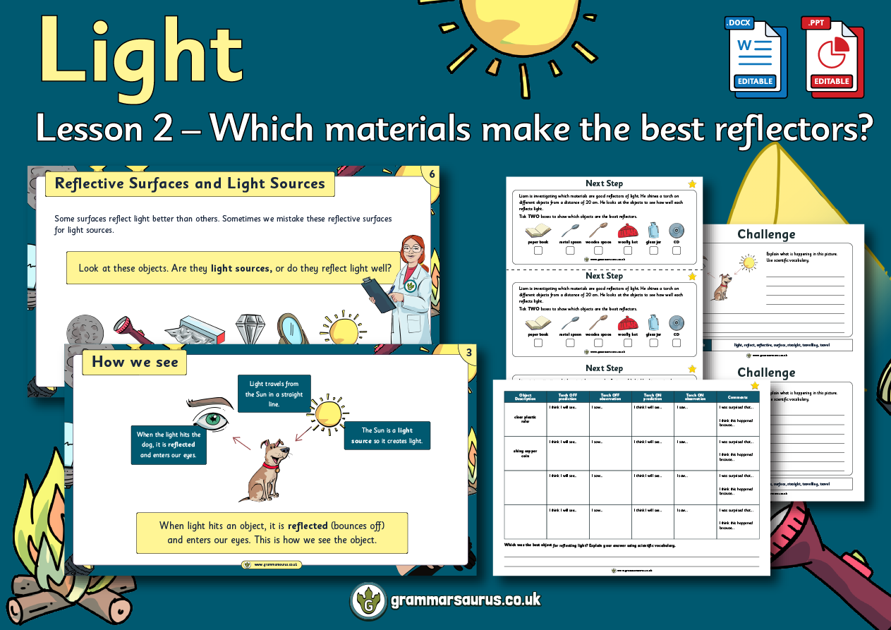 Year 6 Science - Light - Which materials make the best reflectors ...