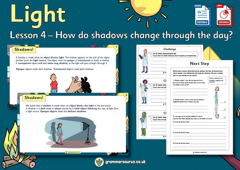 Year 6 Science - Light - How do shadows change through the day? Lesson ...