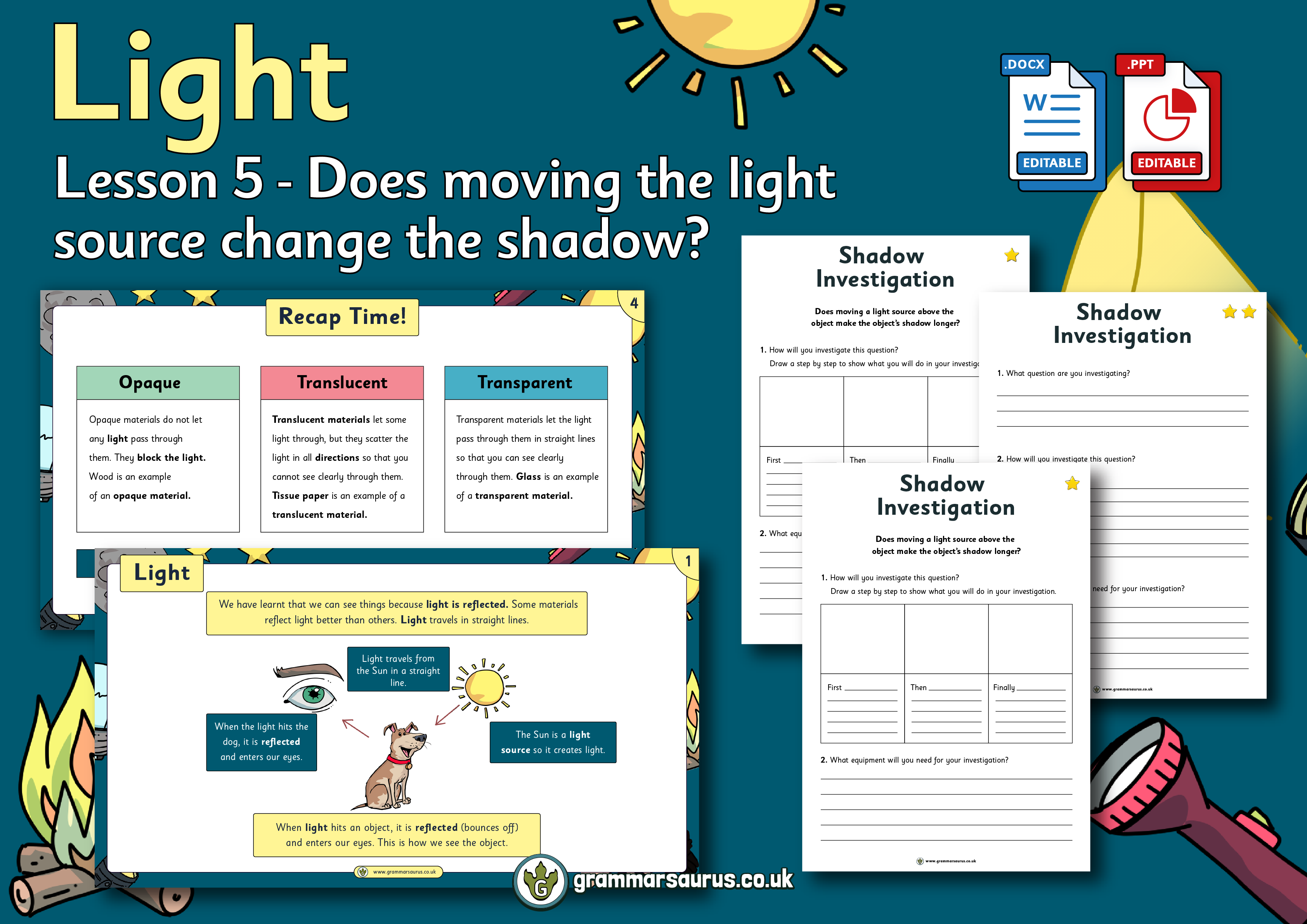 Year 3 Science - Light - Does moving the light source change the shadow ...