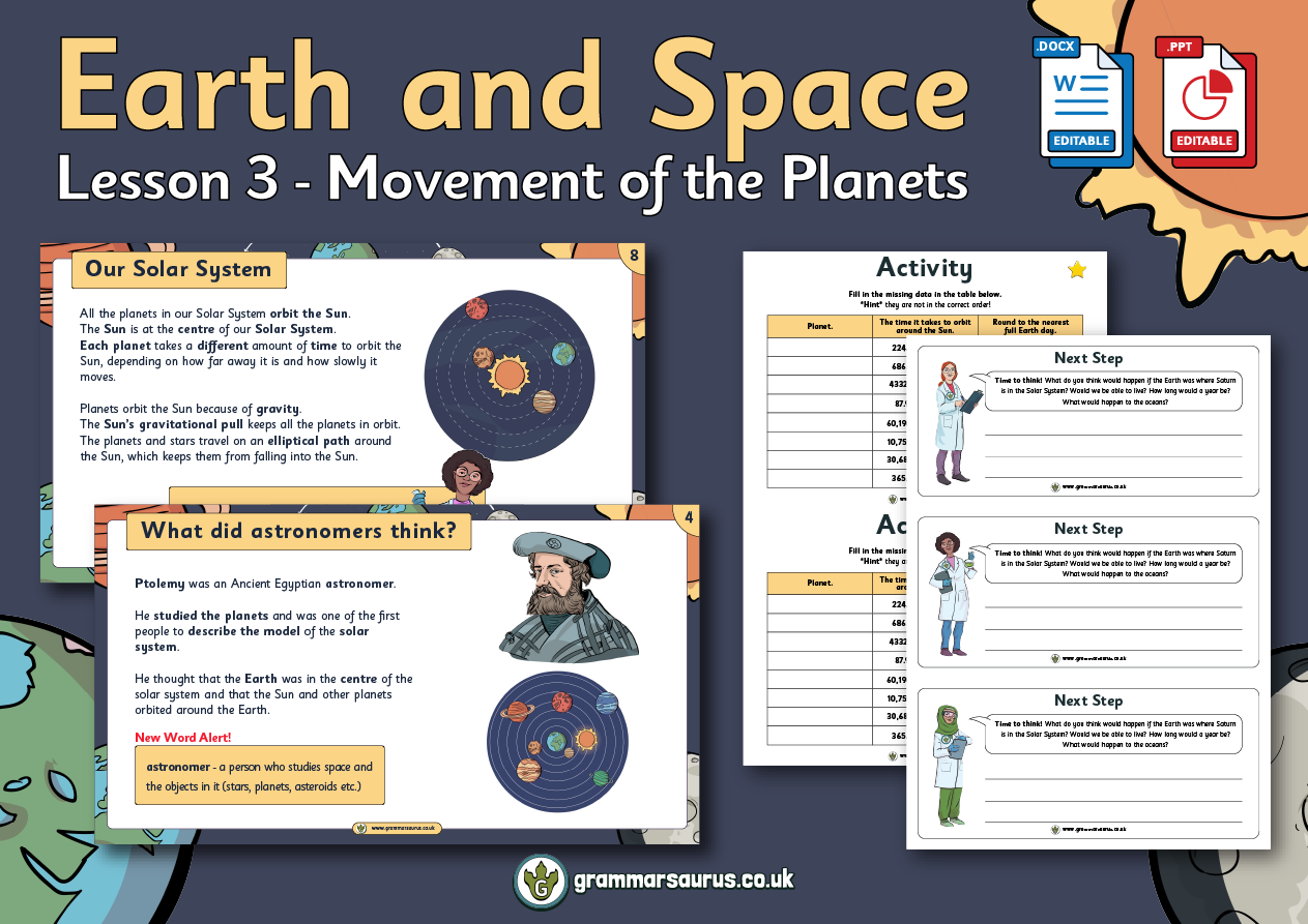 Year 5 Science - Earth and Space - Movement of the Planets - Lesson 3 ...