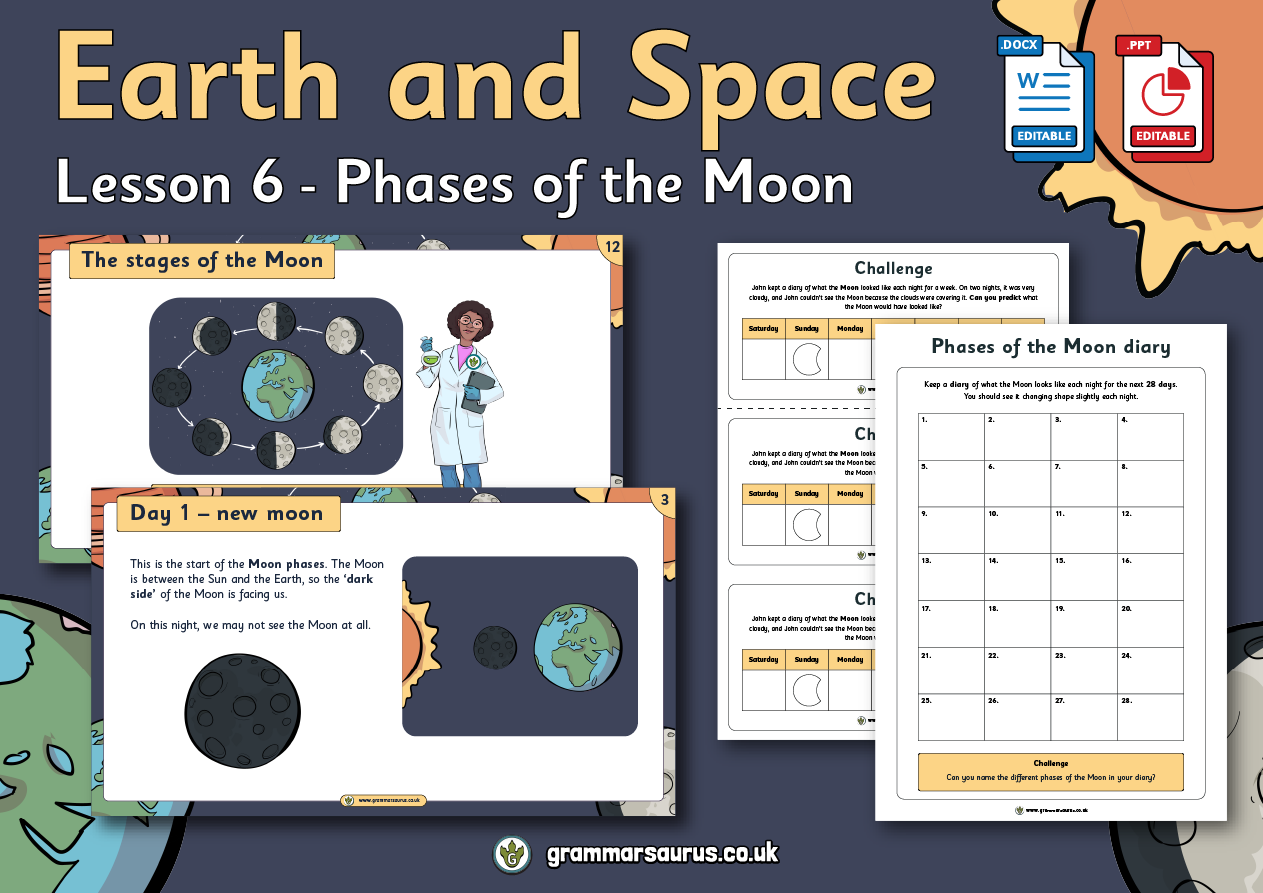 Year 5 Science - Earth and Space - Phases of the Moon - Lesson 6 ...