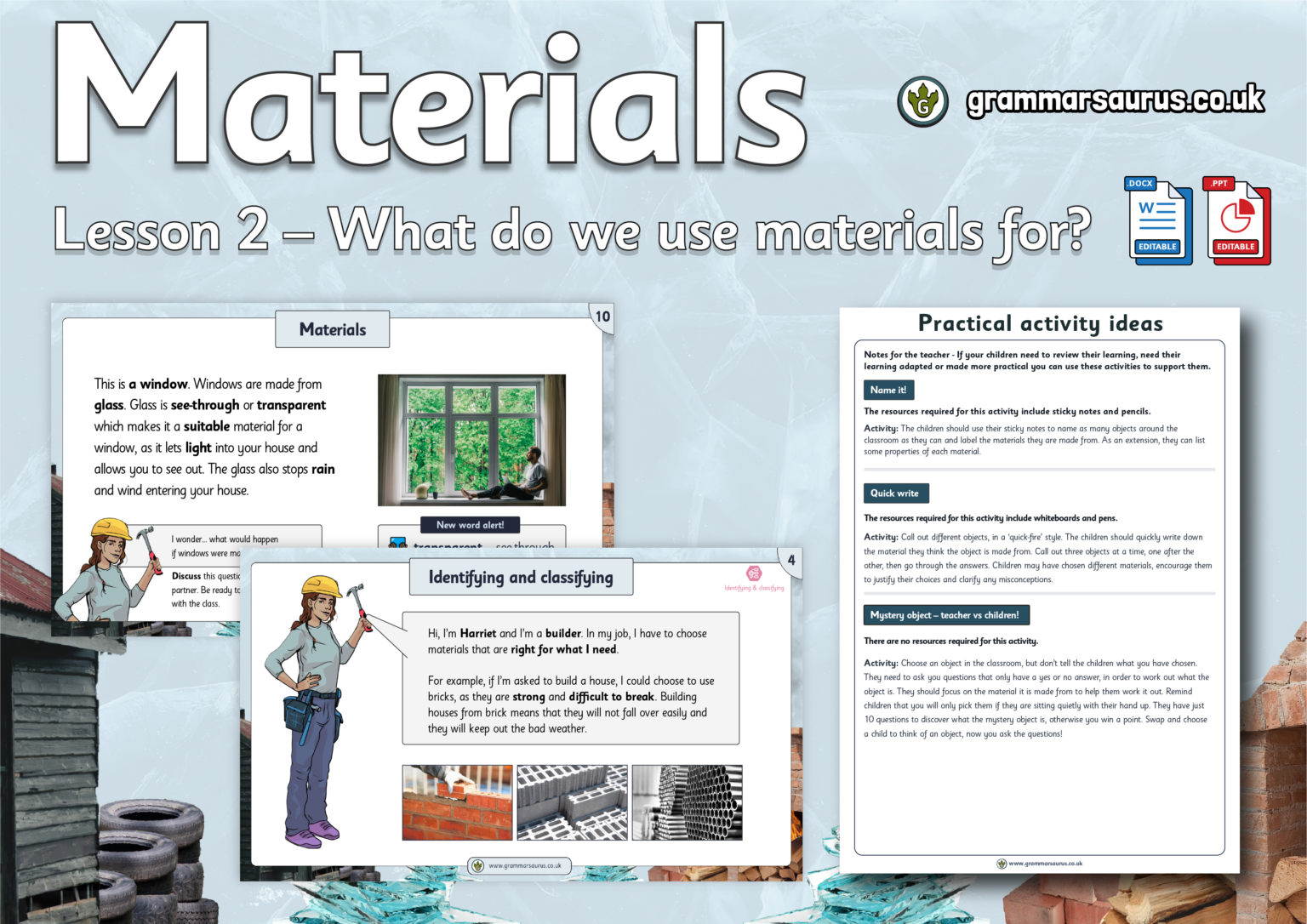Year 2 Science - Materials - What do we use materials for? - Lesson 2 ...