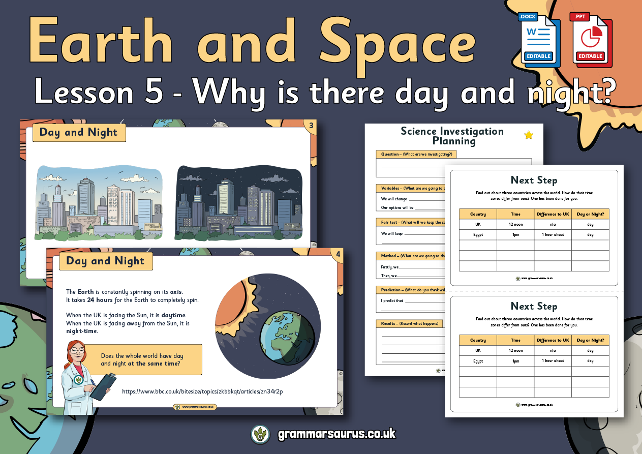 Year 5 Science - Earth and Space - Why is there day and night? Lesson 5 ...