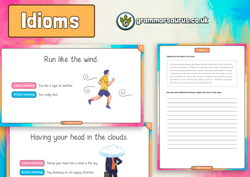 Idioms - A figurative language technique - Grammarsaurus