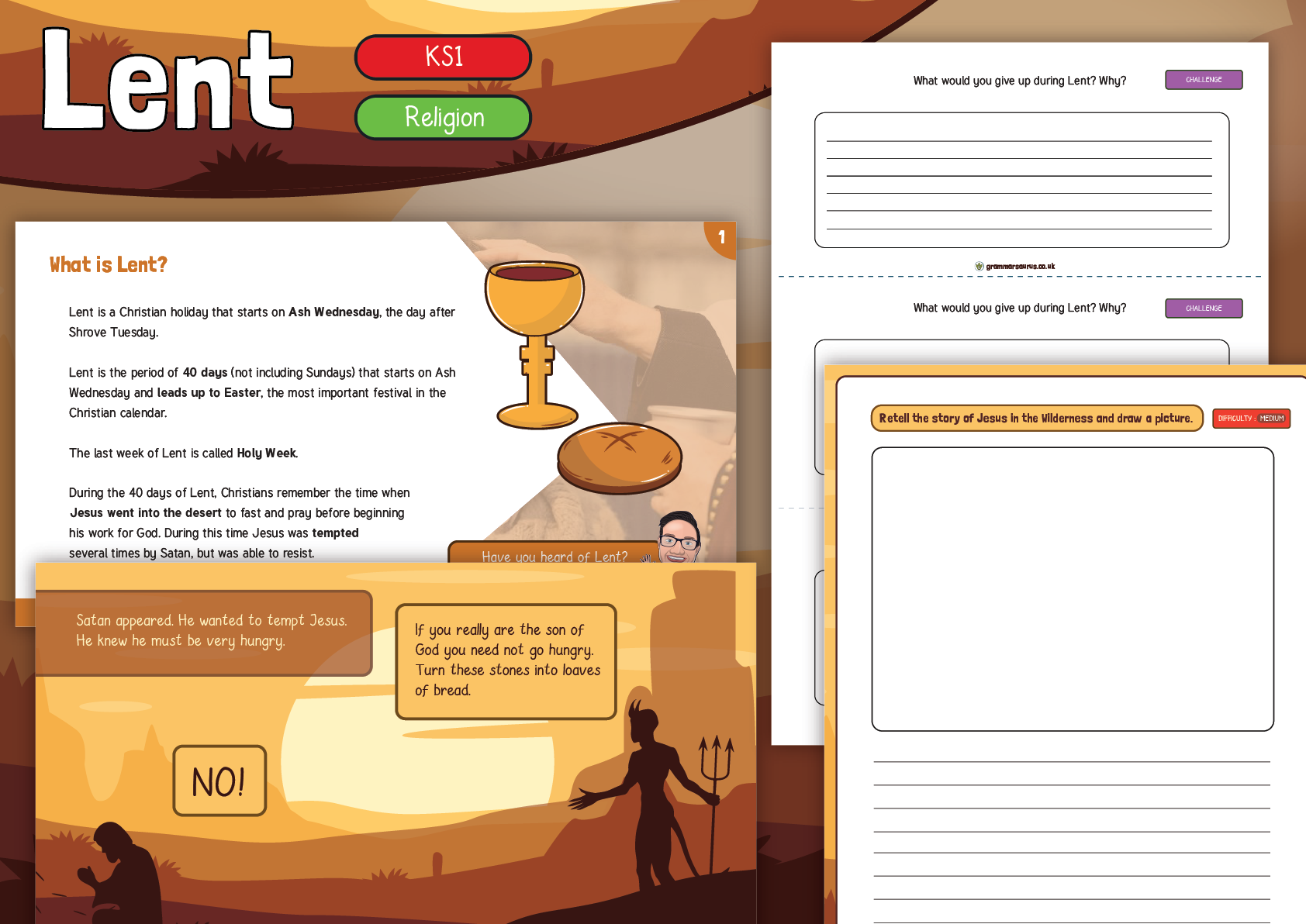 Lent Ad - Grammarsaurus