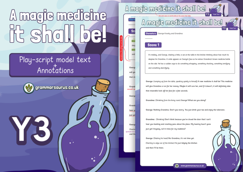 Year 3 Model Text - Play script - Inspired by George's Marvellous ...