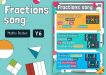 Year 6 Maths Display Poster - The Fractions Song - Grammarsaurus
