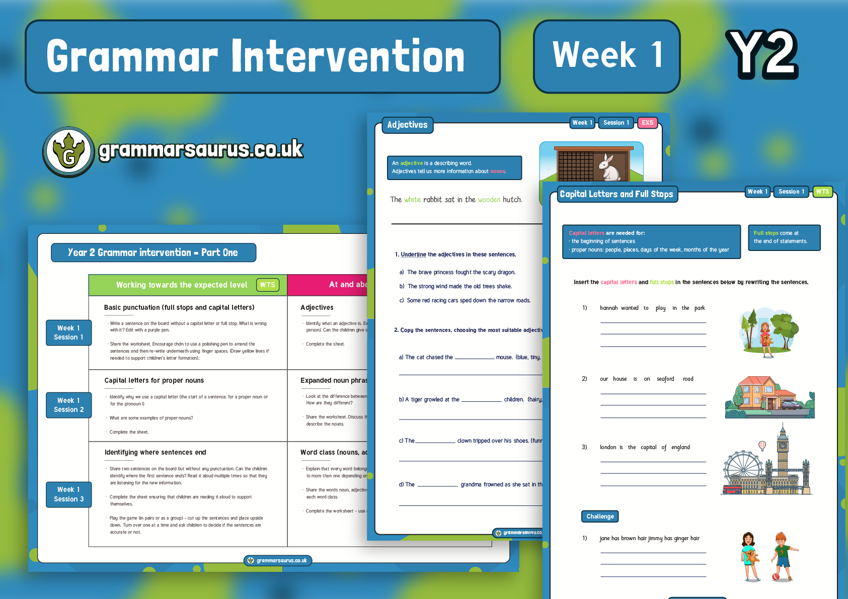 Year 2 Grammar Intervention - Week 1 - Grammarsaurus