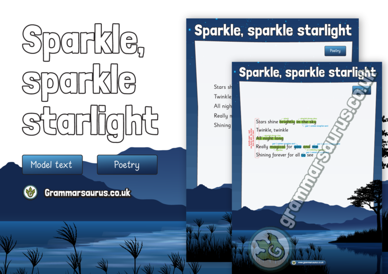 Year 1 Model Text – Poetry – Acrostic Poem - Sparkle, sparkle ...