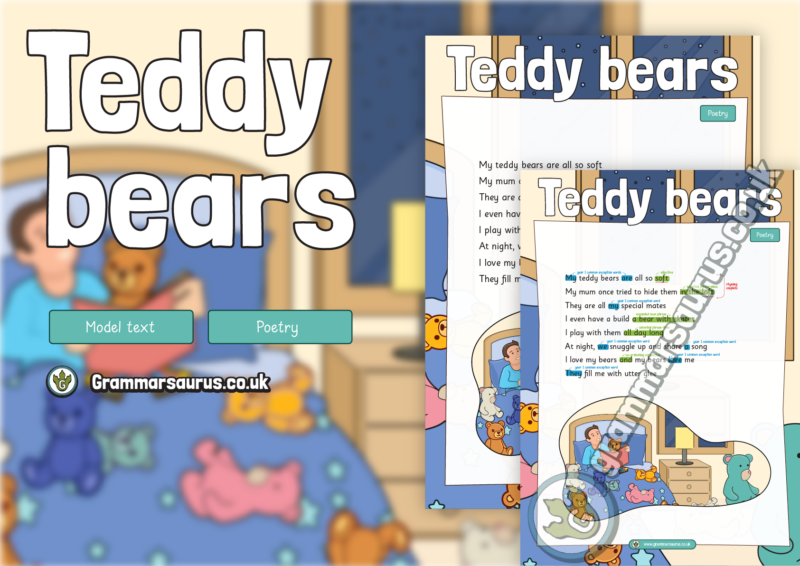 Year 1 Model Text – Poetry – Rhyming Words Poem - Teddy bears ...