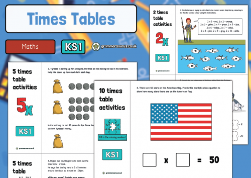 Year 1/2 Maths - Times Table Resource Pack - Grammarsaurus