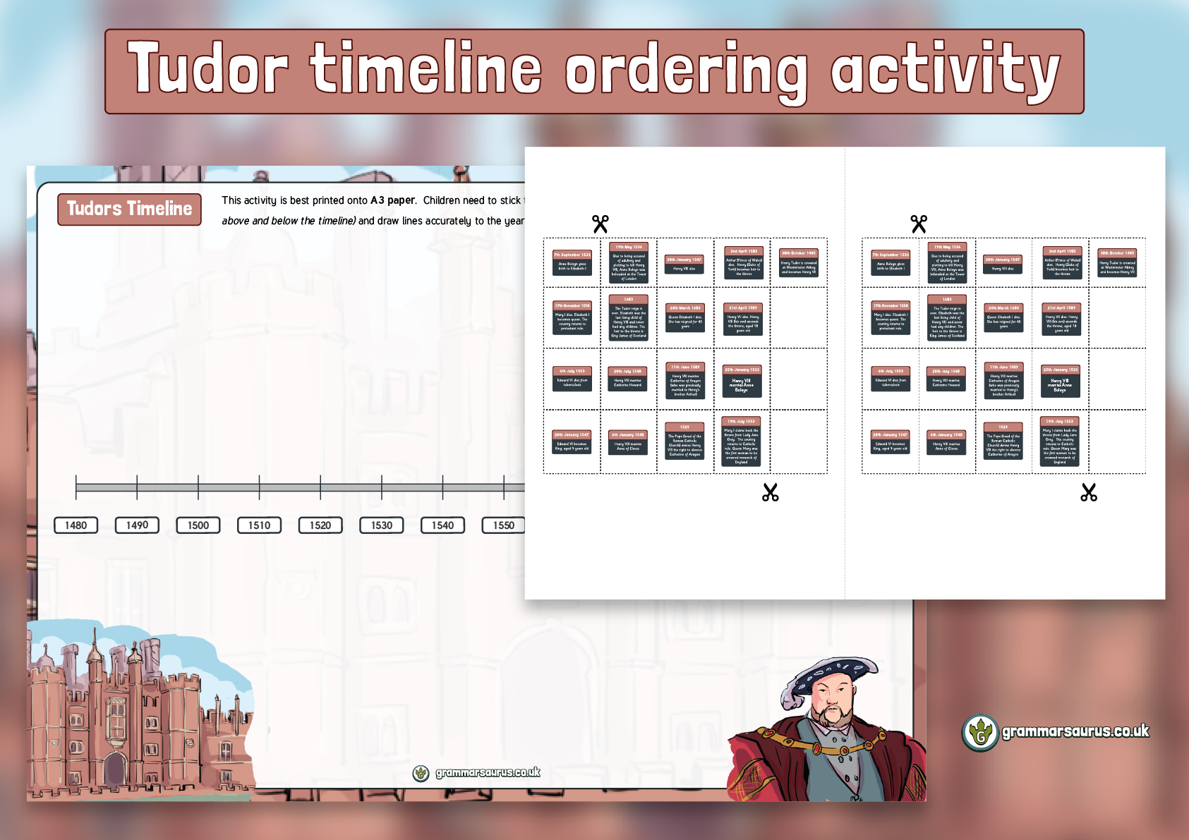 Ordering activity ad - Grammarsaurus