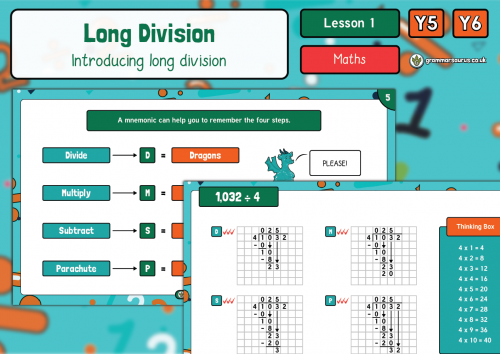Year 5/6 Long Division - Introducing Long Division - Lesson 1 ...