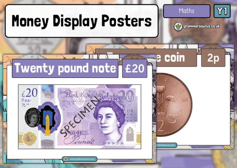 Money - Display Poster - Grammarsaurus