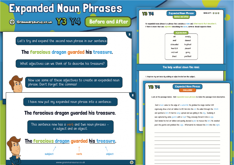 Year 2 - Expanded Noun Phrases - Grammarsaurus