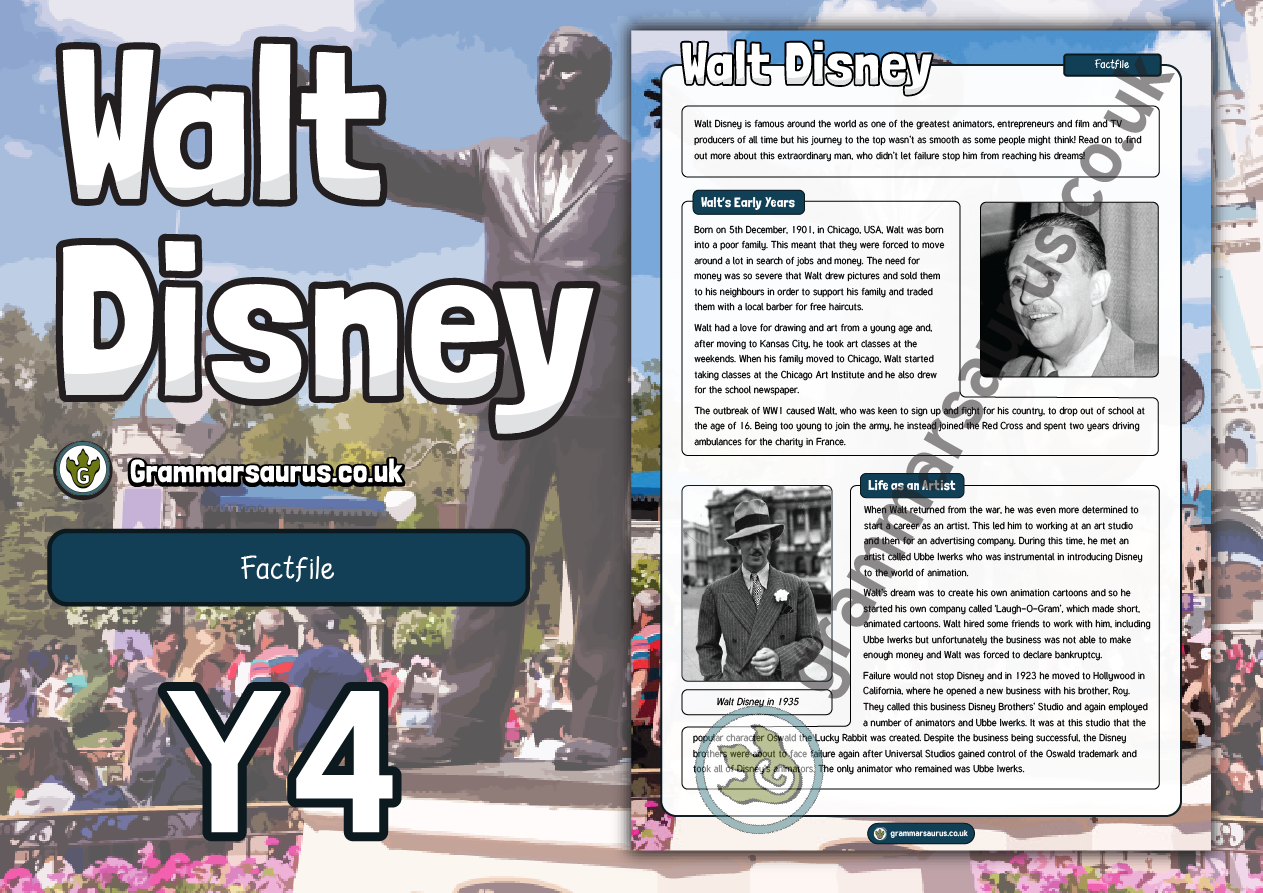 History - Walt Disney Fact File - Grammarsaurus