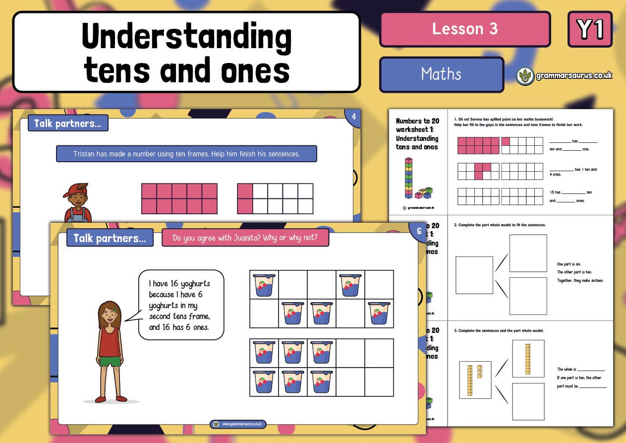 Year 1 Place Value Numbers To 20 Understanding Tens And Ones