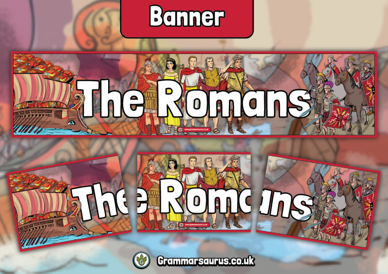 History - The Romans - Display Banner - Grammarsaurus