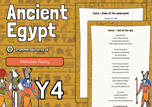 Year 4 Model Text - Poetry - Ancient Egypt - Grammarsaurus