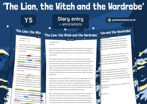 Year 5 Model Text - Diary entry - The Lion, the Witch and the Wardrobe ...