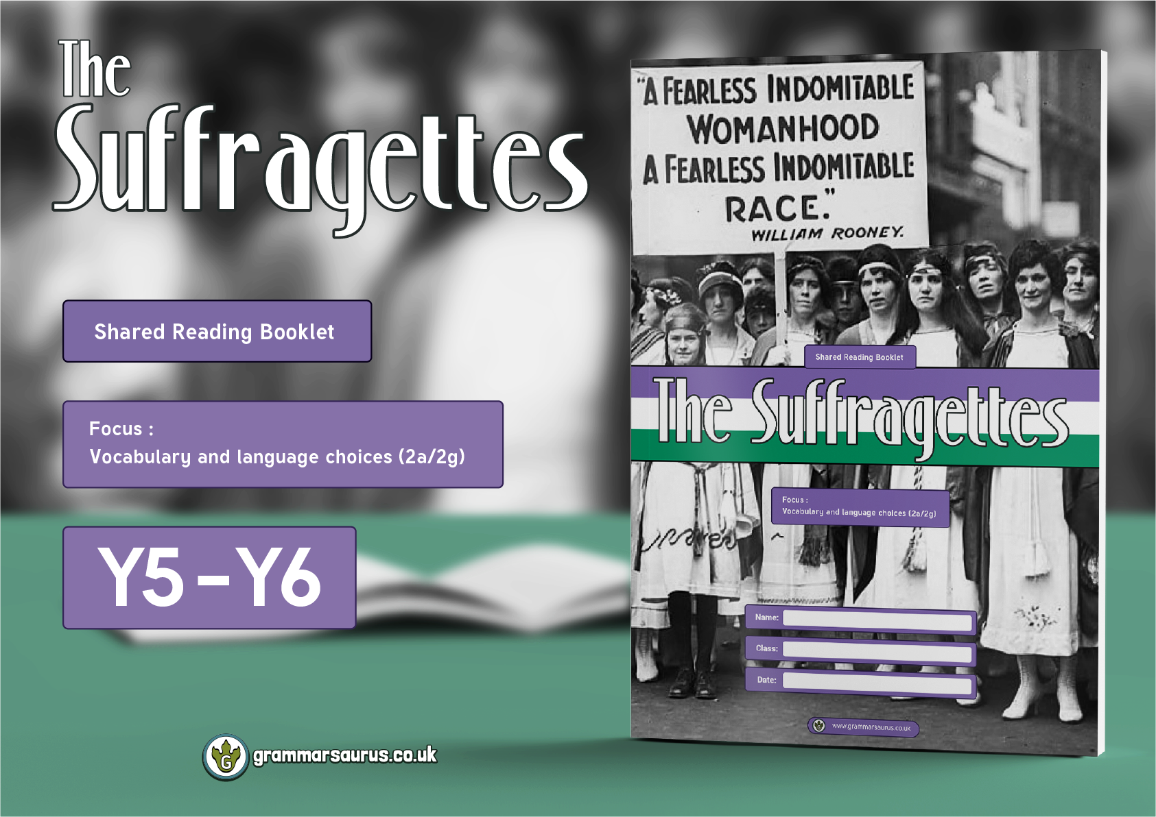 Year 5/6 Shared Reading Booklet – The Suffragettes – Vocabulary and ...
