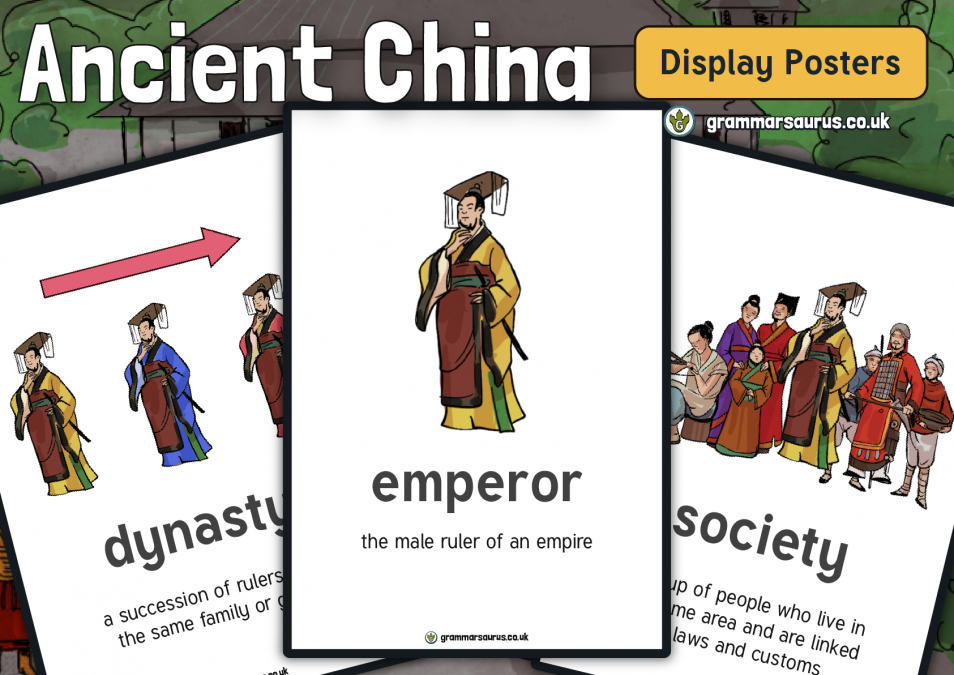 History - Ancient China Display Posters - Grammarsaurus