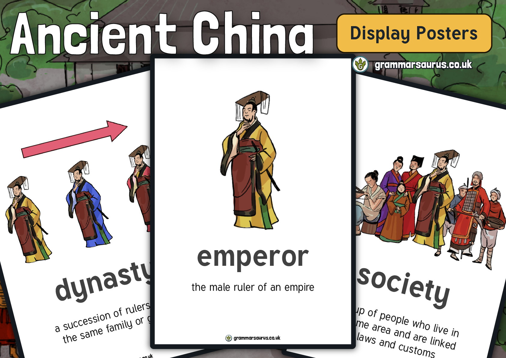 History - Ancient China Display Posters - Grammarsaurus