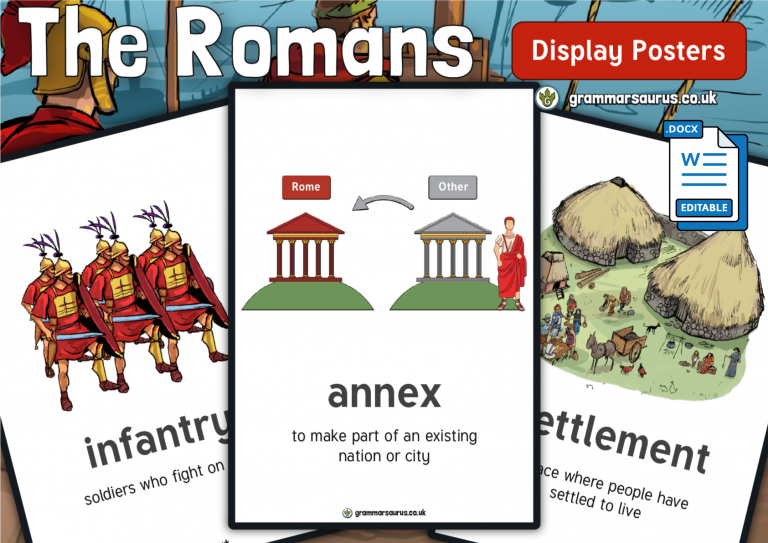 History - The Romans Display Posters - Grammarsaurus