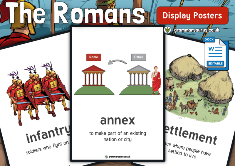 History - The Romans Display Posters - Grammarsaurus
