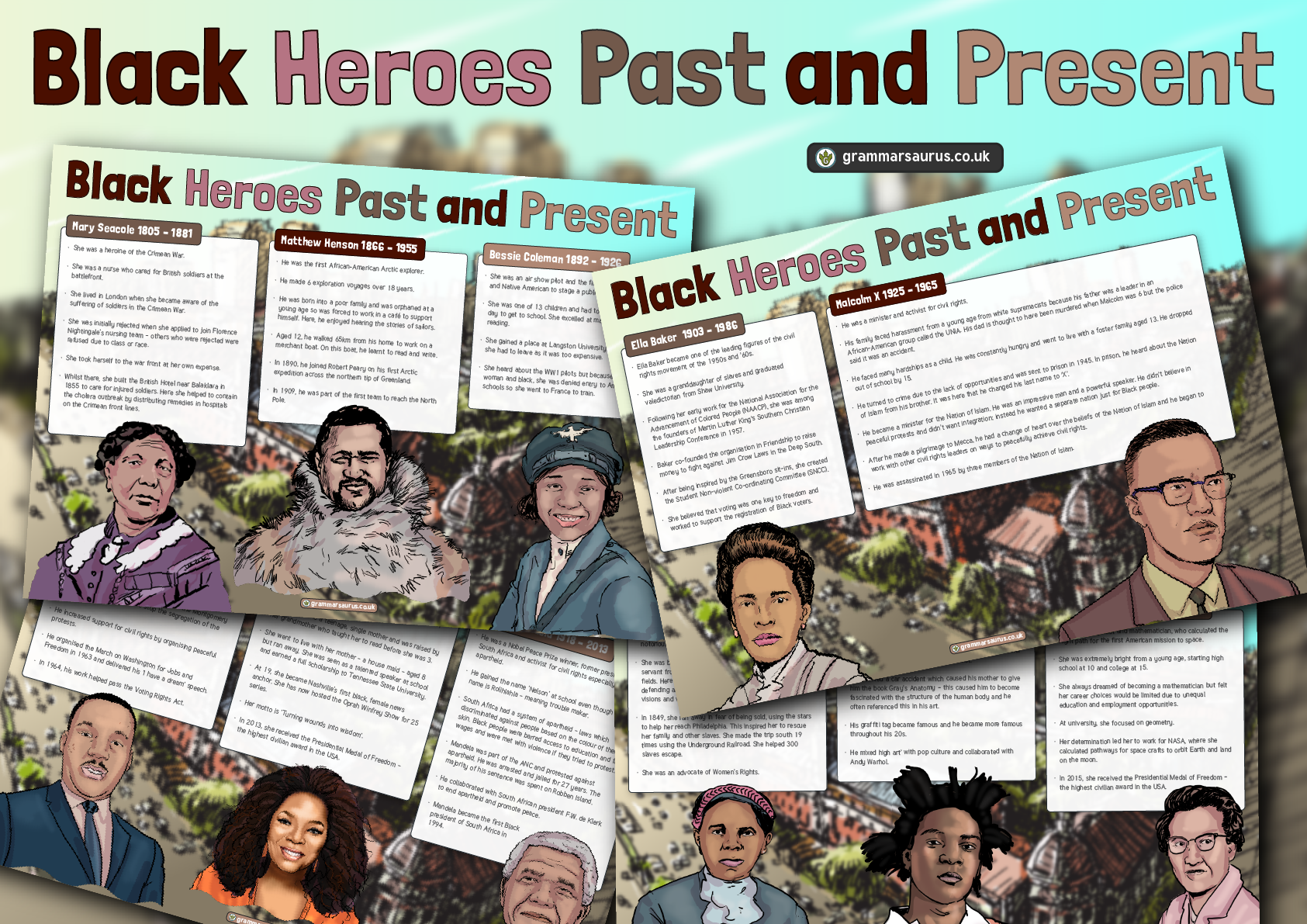 KS2 - Black Heroes Past and Present - Mini Biographies - Grammarsaurus