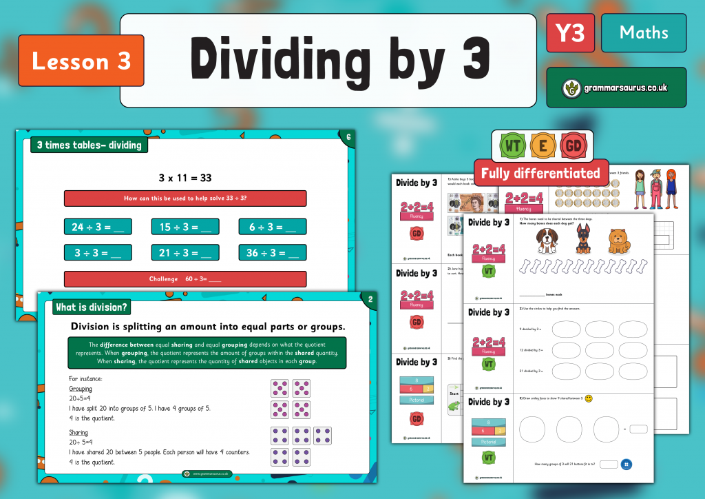 Year 3 Multiplication And Division Dividing By 3 Lesson 3 Year 3 Multiplication And Division Dividing By 3 Lesson 3