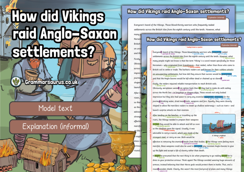 Year 5 Model Text - Explanation (Informal) - How did Vikings raid Anglo ...