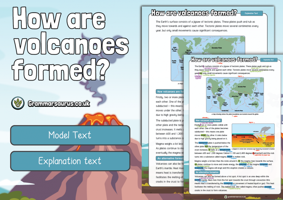 Year 3 Model Text - Explanation - How are volcanoes formed? ( gbsct P3 ...
