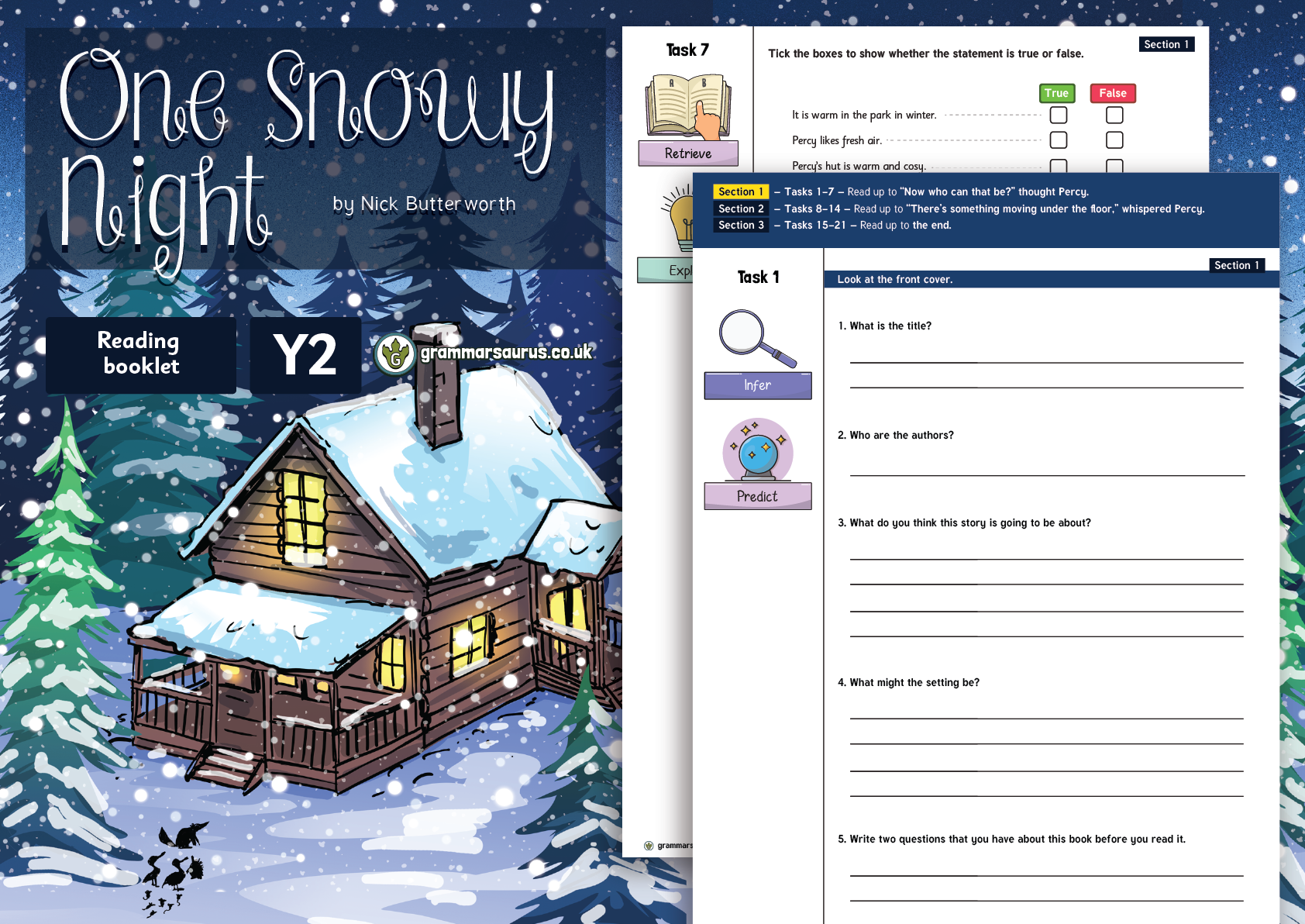 Year 2 Shared Reading Booklet – “One Snowy Night” by Nick Butterworth ...