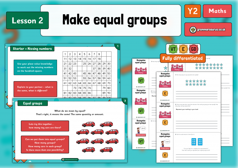 Year 2 Multiplication and Division - Make Equal Groups - Lesson 2 ...