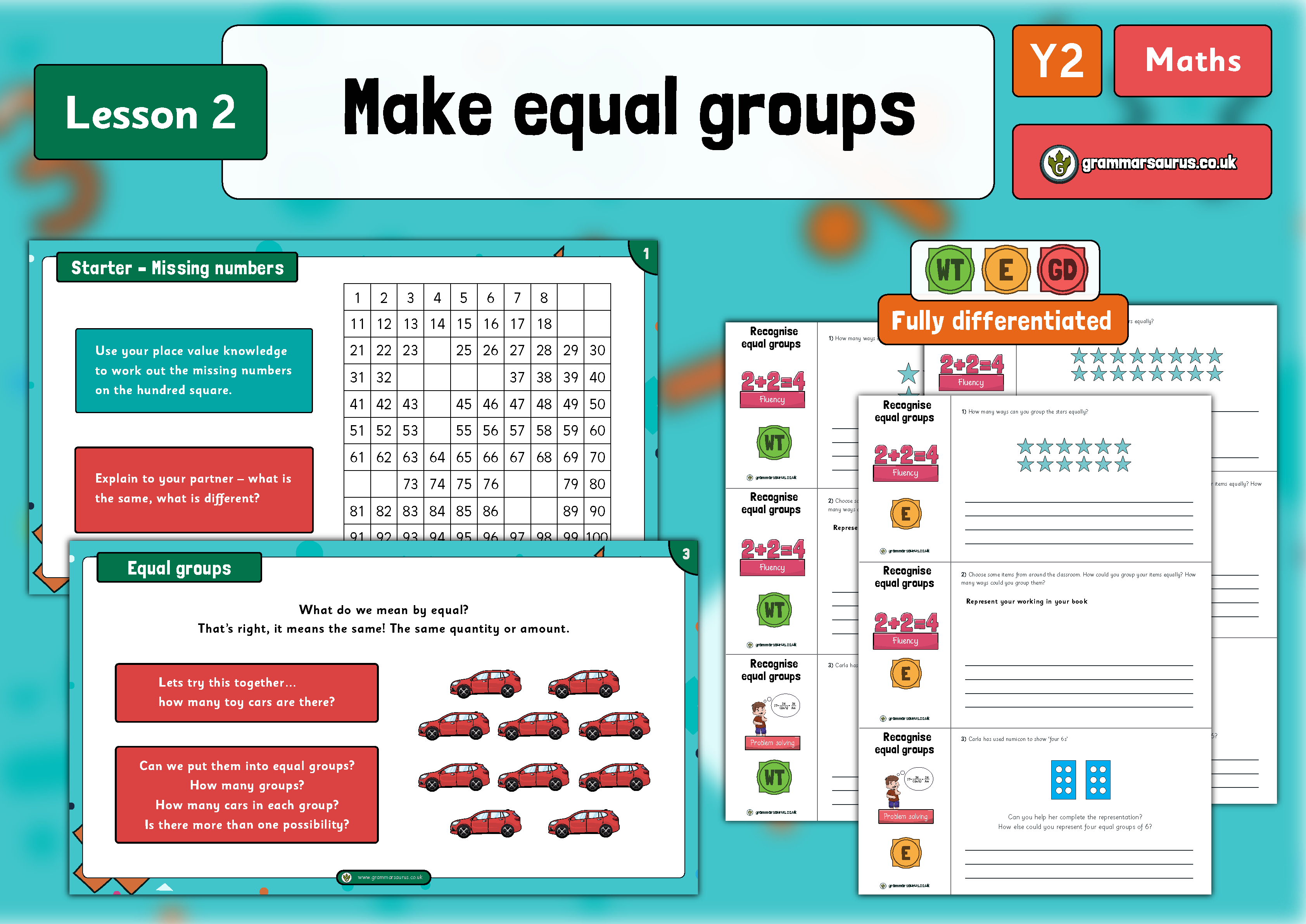 Year 2 Multiplication and Division - Make Equal Groups - Lesson 2 ...