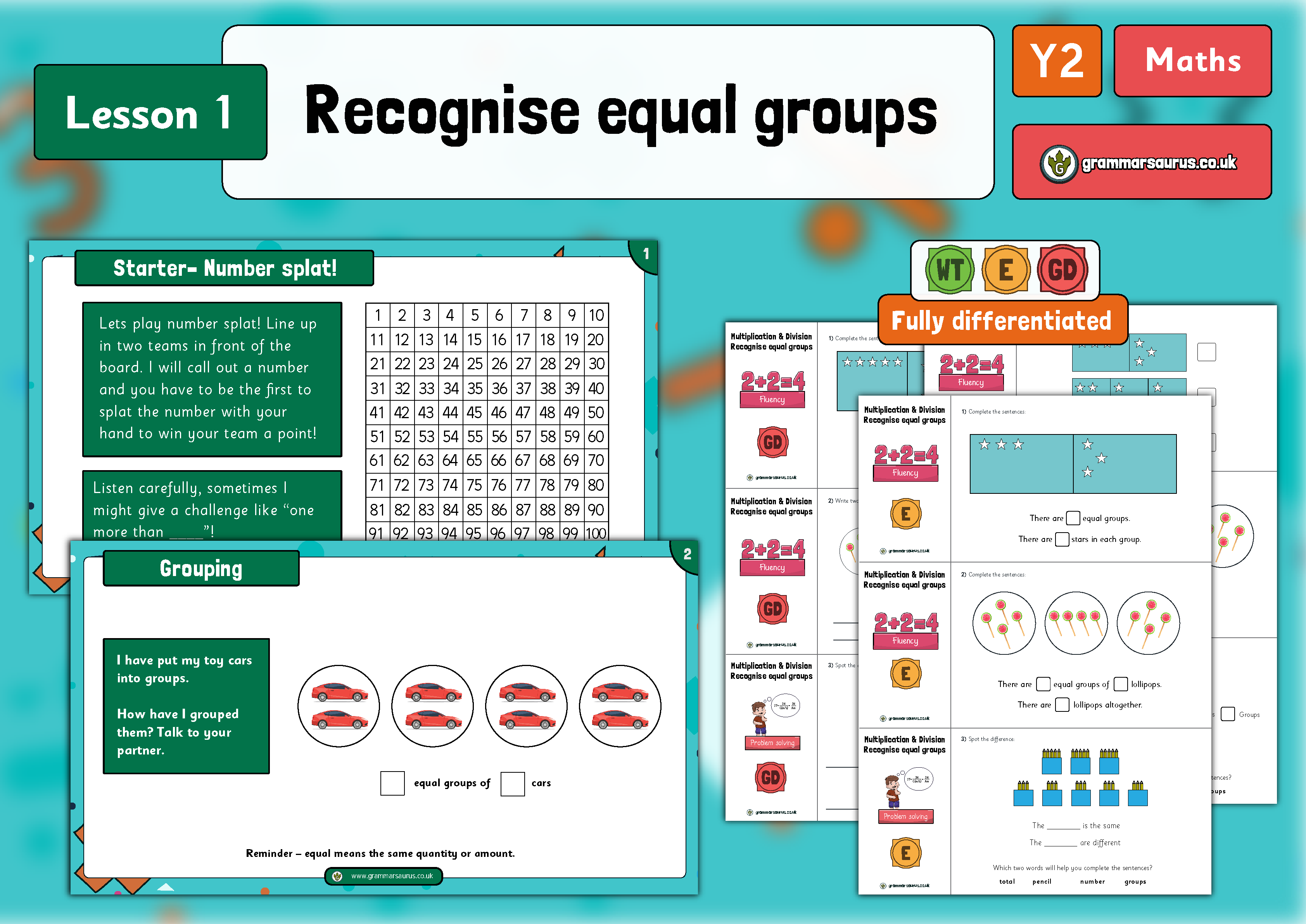 Year 2 Multiplication and Division - Recognise equal groups - Lesson 1 ...