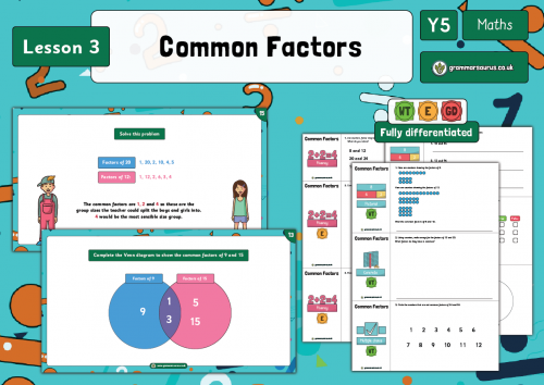 Year 5 Multiplication And Division Common Factors Lesson 3 Year 5 Multiplication And Division Common Factors Lesson 3