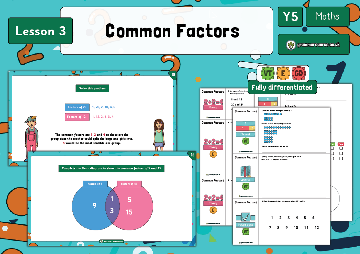 Year 5 Multiplication And Division Common Factors Lesson 3 Year 5 Multiplication And Division Common Factors Lesson 3