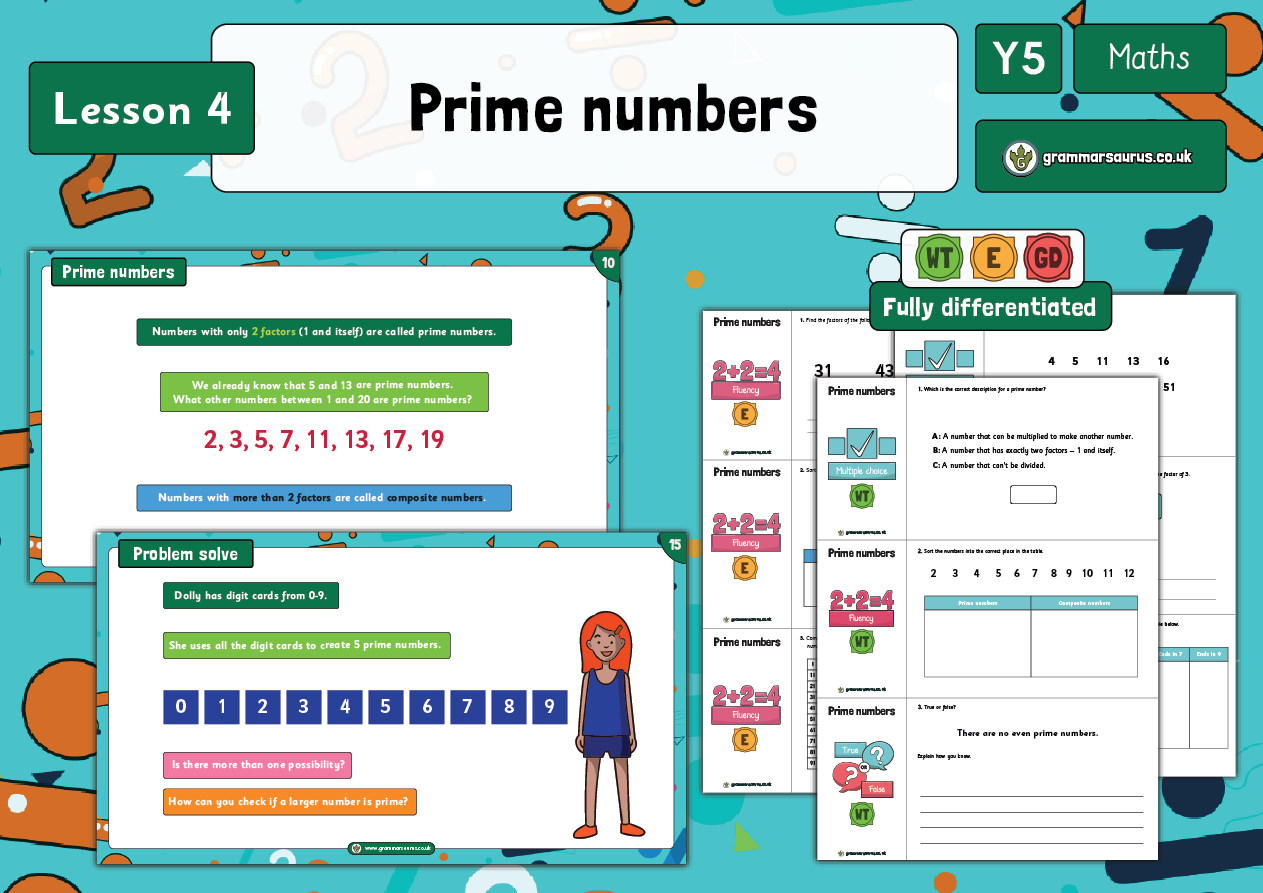 Year 5 Multiplication and Division - Prime Numbers - Lesson 4 ...