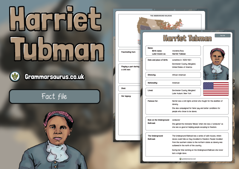 History - Fact File - Harriet Tubman - Grammarsaurus