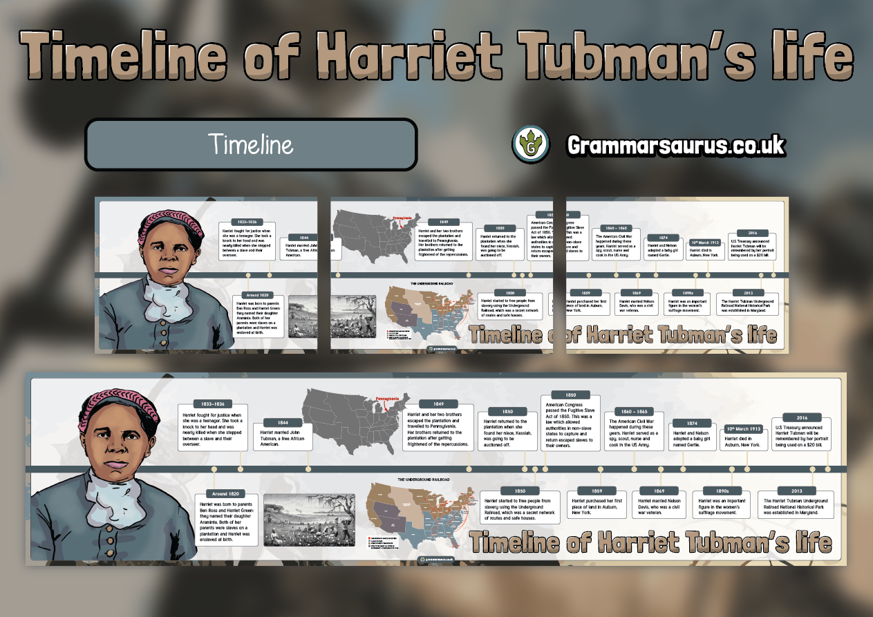 History - Timeline - Harriet Tubman - Grammarsaurus
