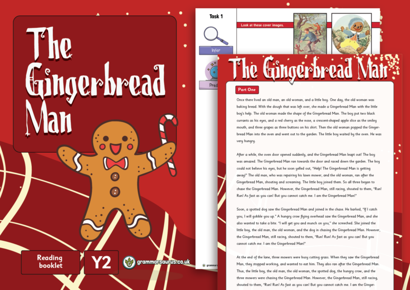 Year 2 Shared Reading Booklet - 'The Gingerbread Man' - Grammarsaurus