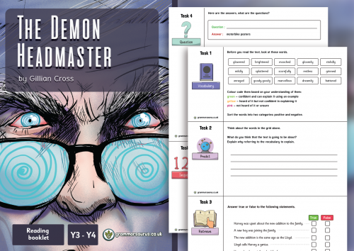 Year 3/4 Shared Reading Booklet - 'The Demon Headmaster' by Gillian ...