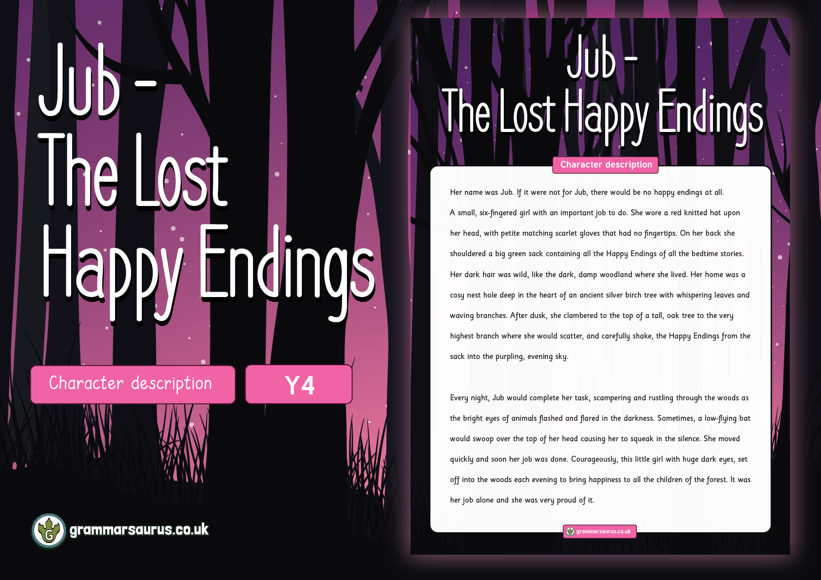 Year 4 Model Text - Character description - Jub - The Lost Happy ...